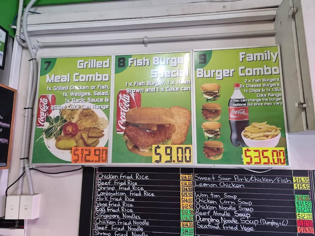 Menu at Go Fish restaurant, Lower Hutt