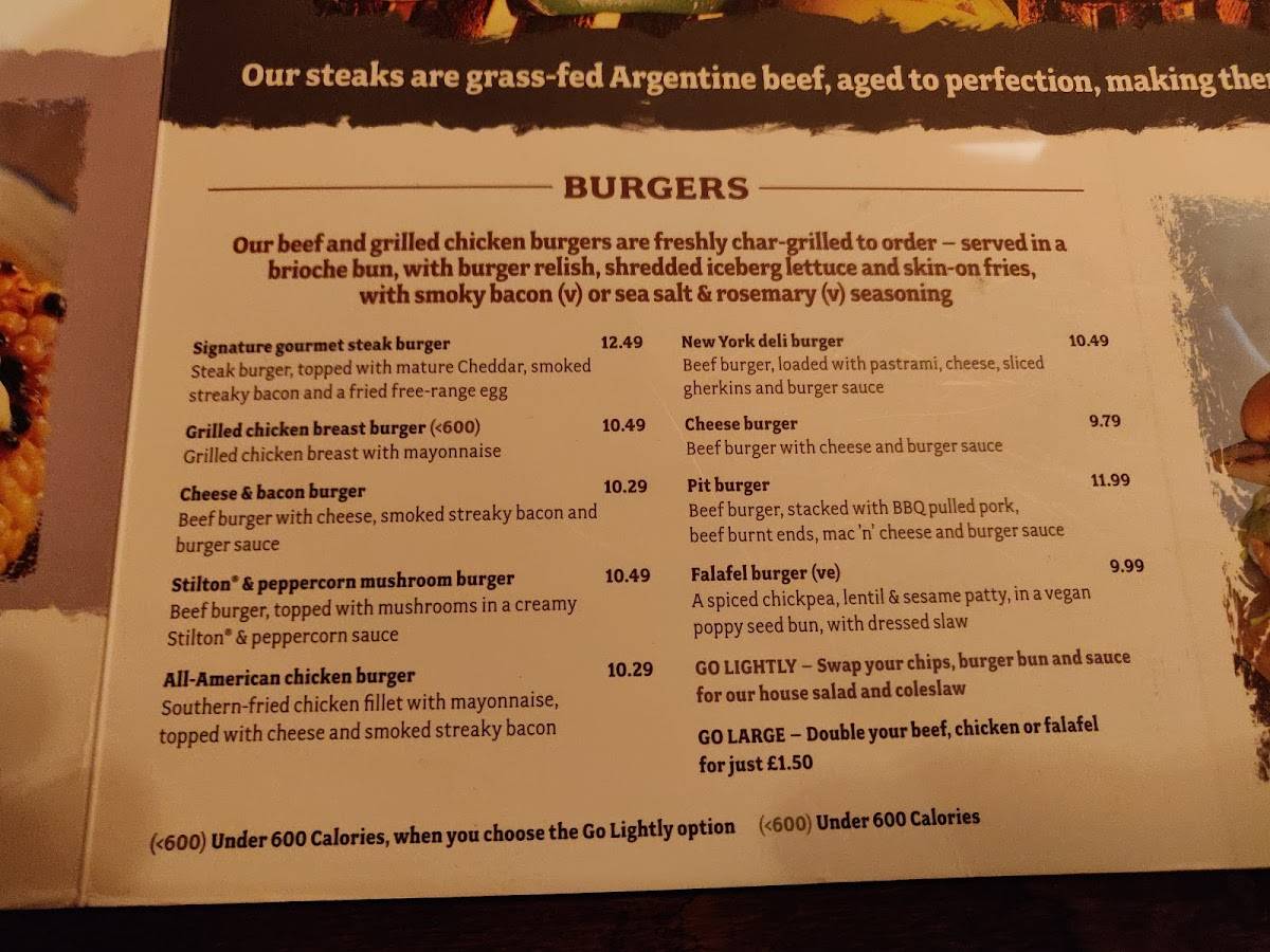 Menu at Gordon Arms - Pub & Grill, Peterborough, 527 Oundle Rd