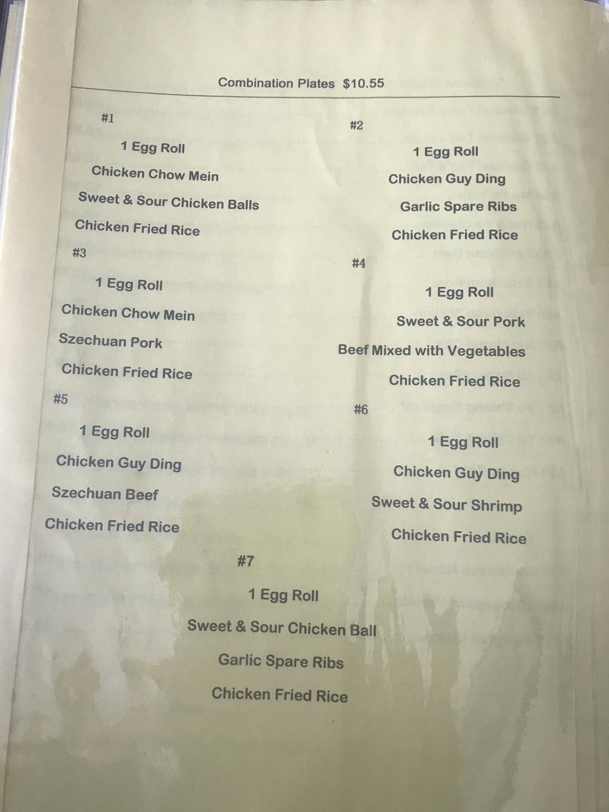 Menu at Harmony Restaurant, Ottawa