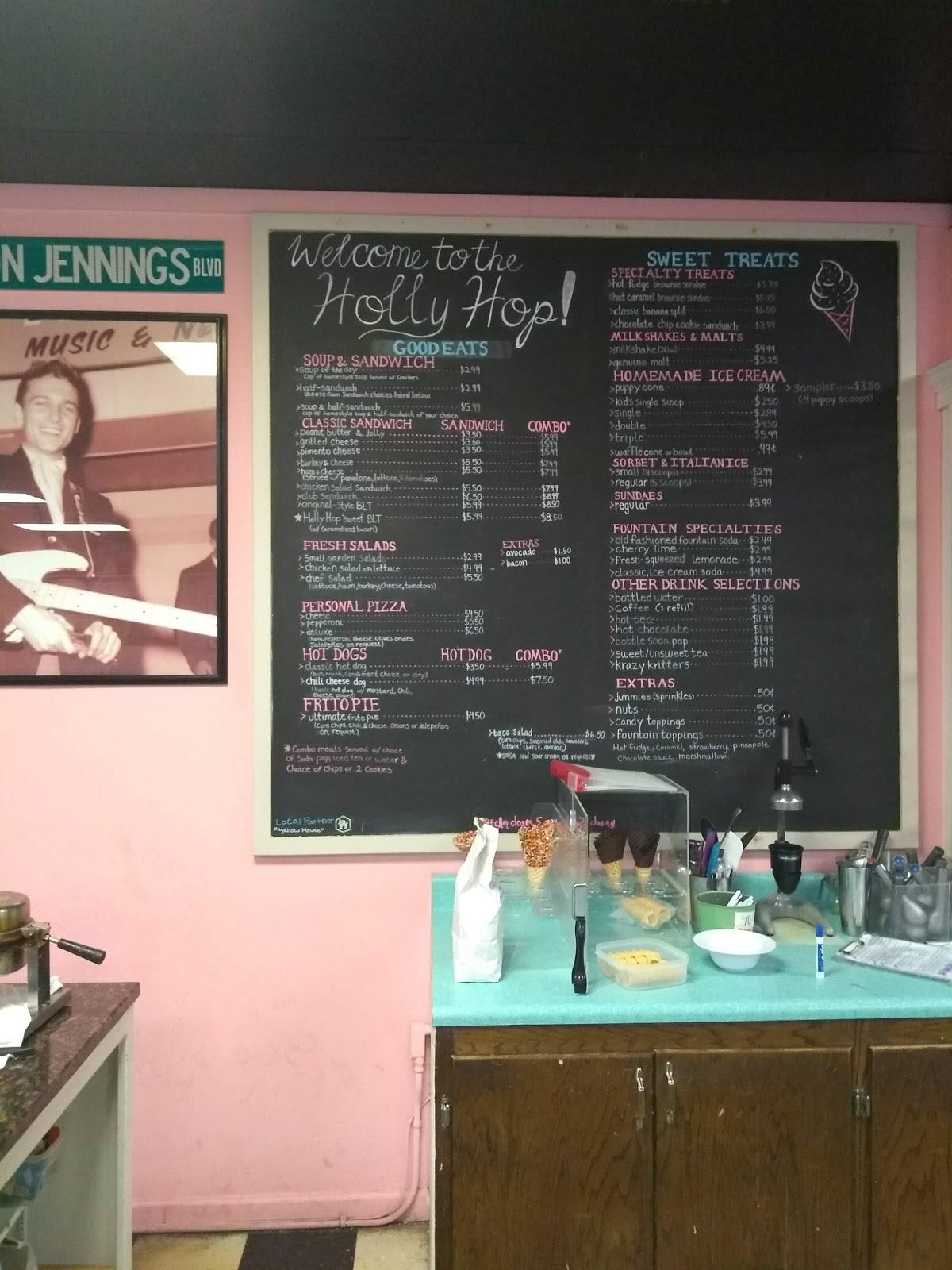 Menu at Holly Hop Ice Cream Shoppe pizzeria, Lubbock