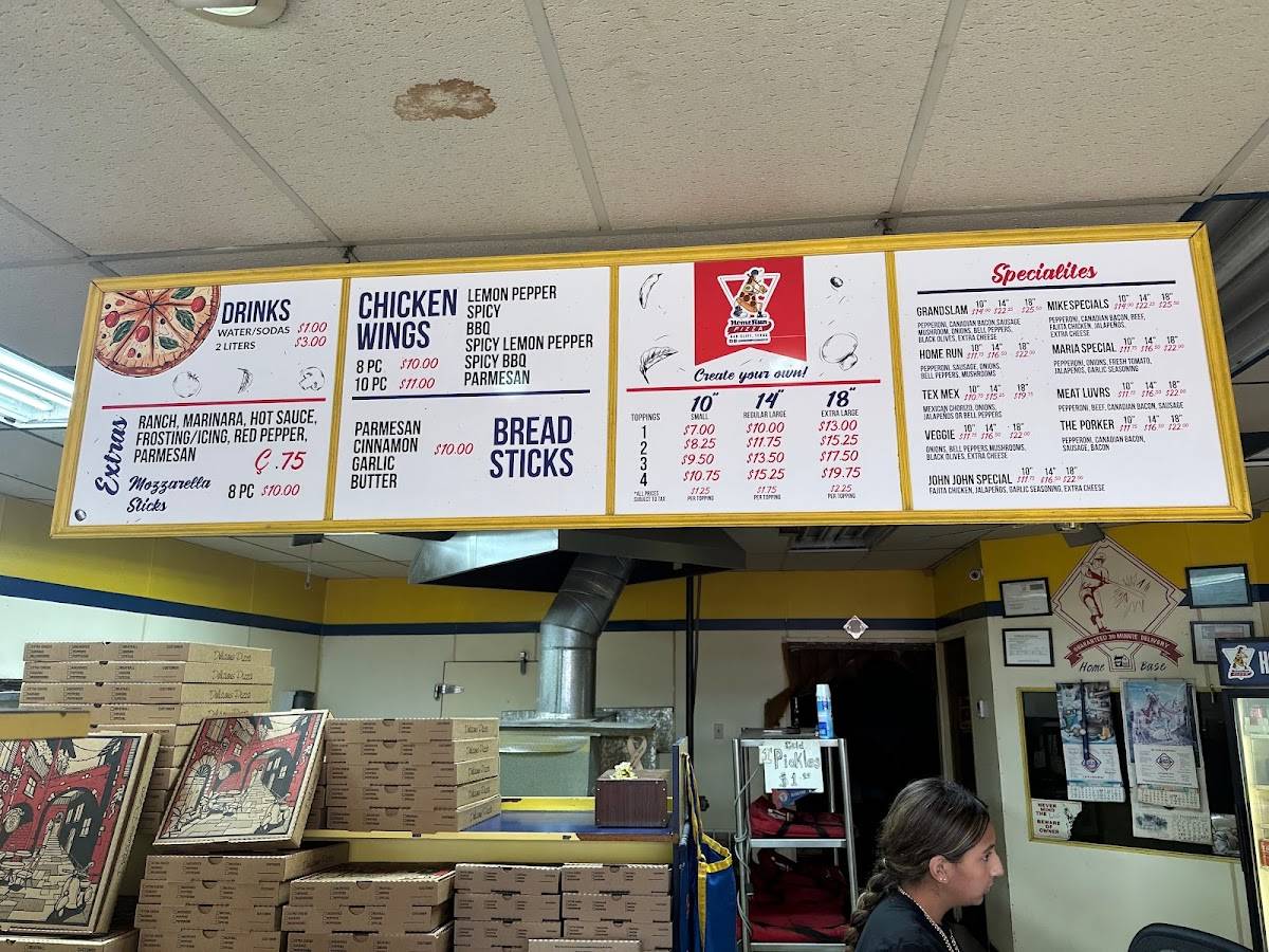 Menu at Home Run Pizza pizzeria, Dallas, 718 W Jefferson Blvd