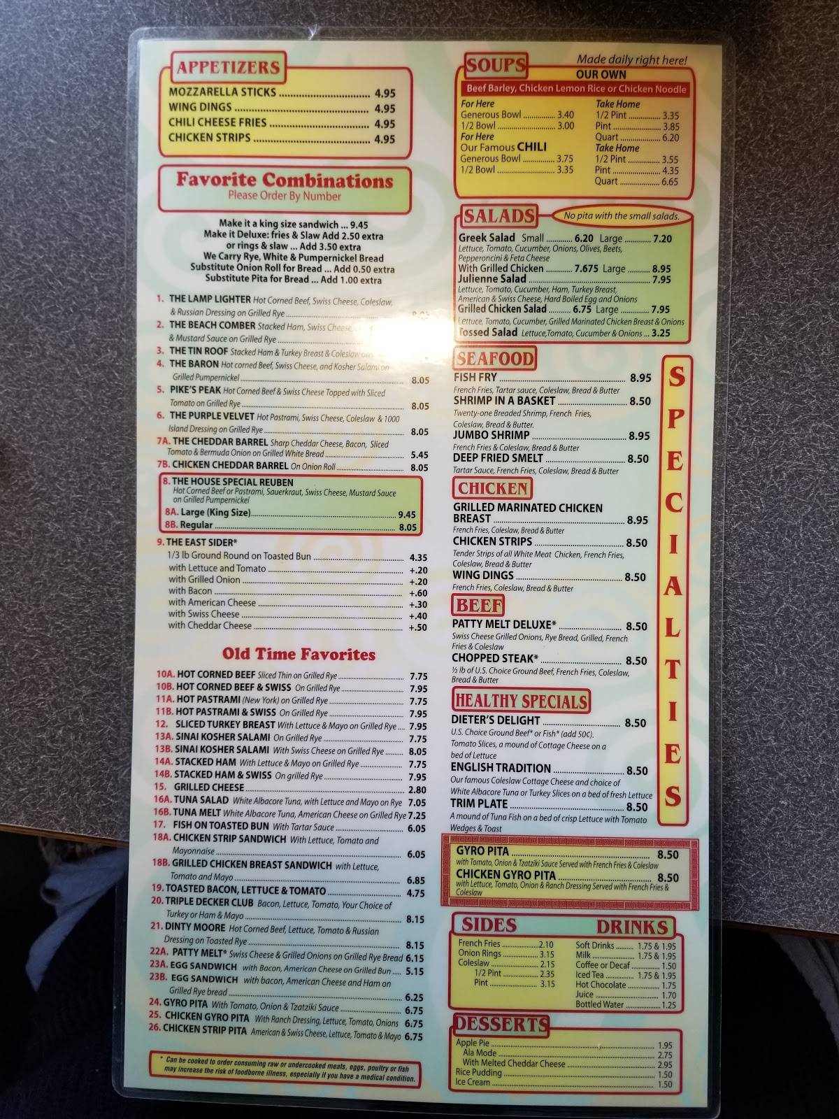 Menu at House of Reuben (Original Owners) restaurant, Sterling Heights