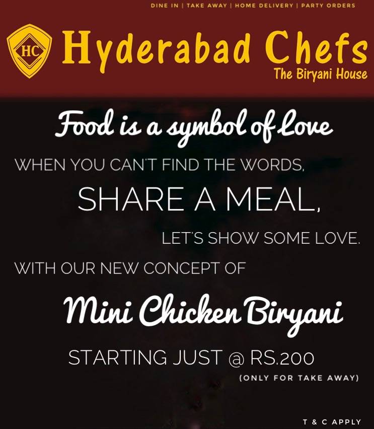 Menu at Hyderabad Chefs, Nandyal