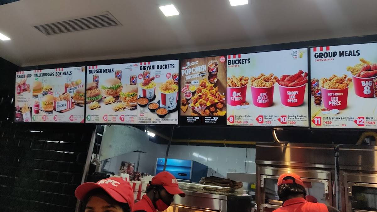Menu at KFC, Bengaluru, Site No 1218