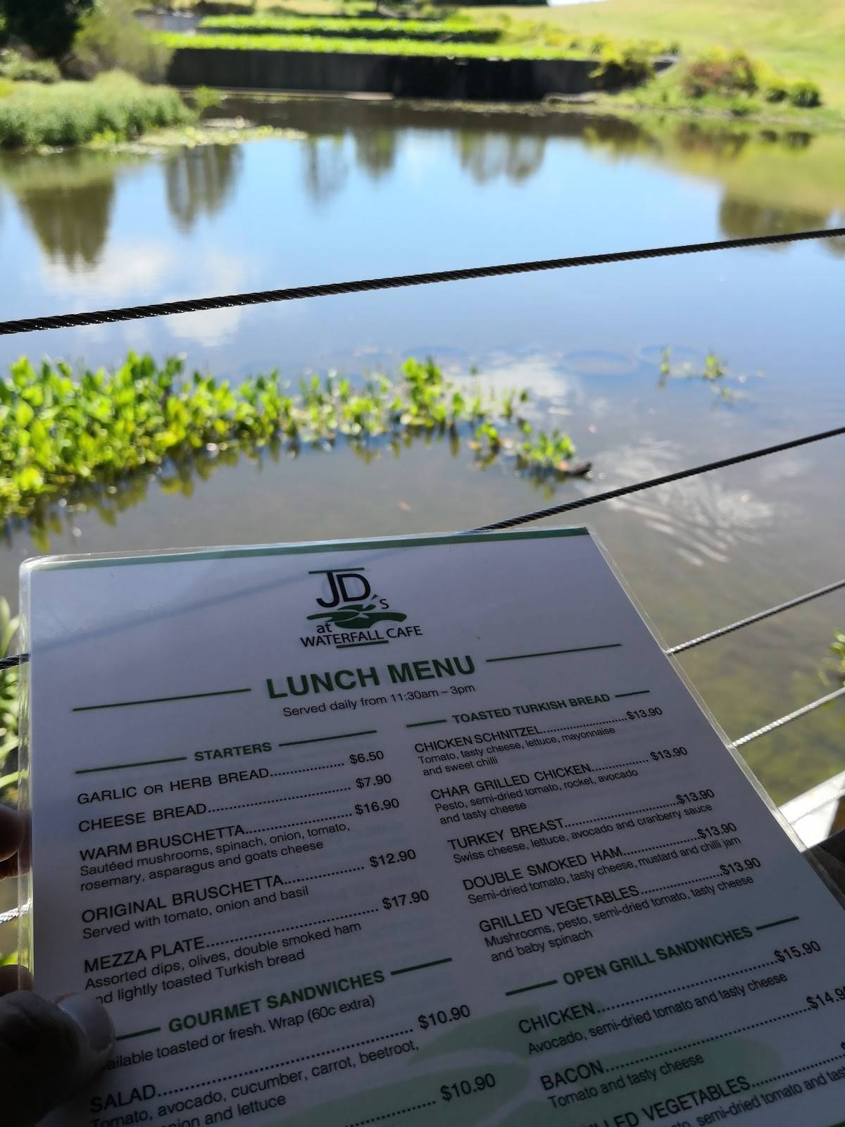Menu at Waterfall Cafe, Kariong