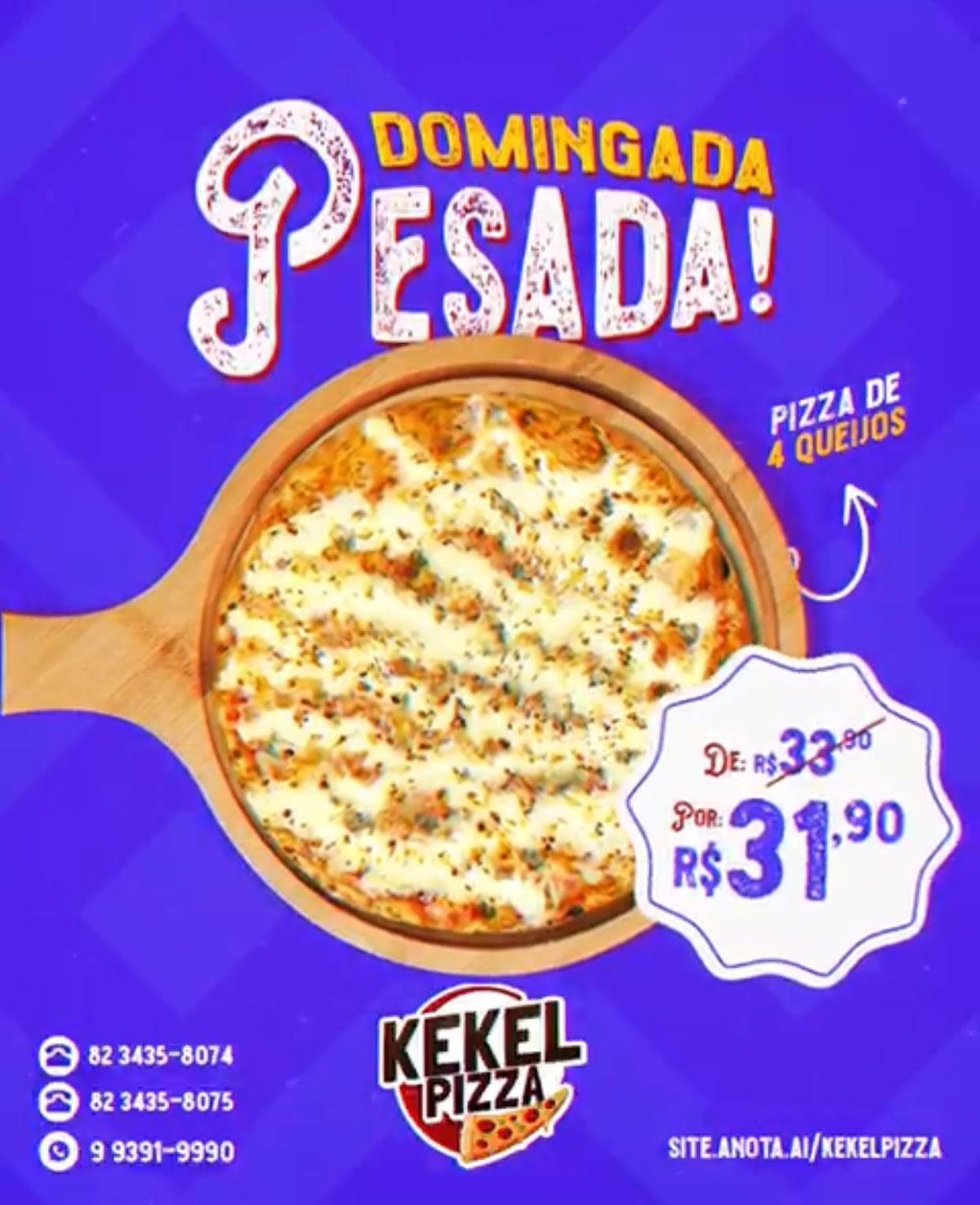 Menu at Kekel Pizza restaurant, Maceió