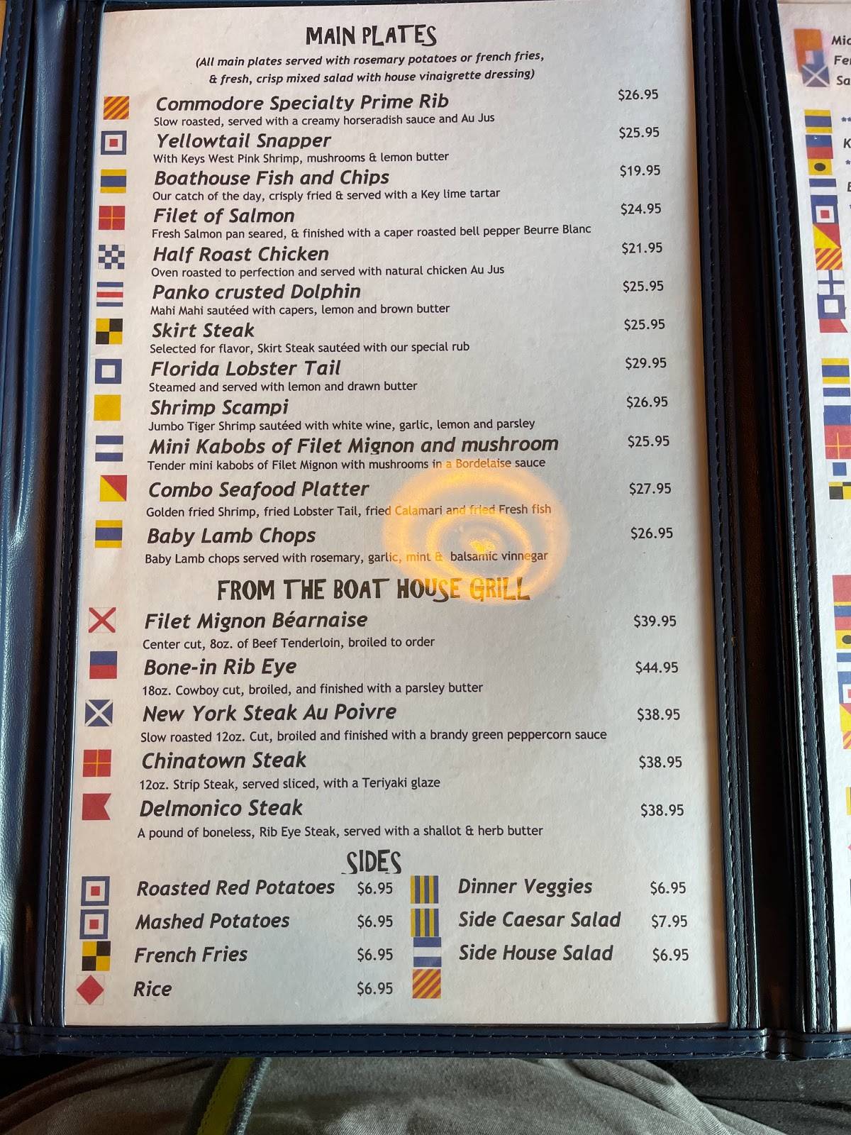 Menu at Boat House Bar & Grill, Key West, 220 Margaret Street