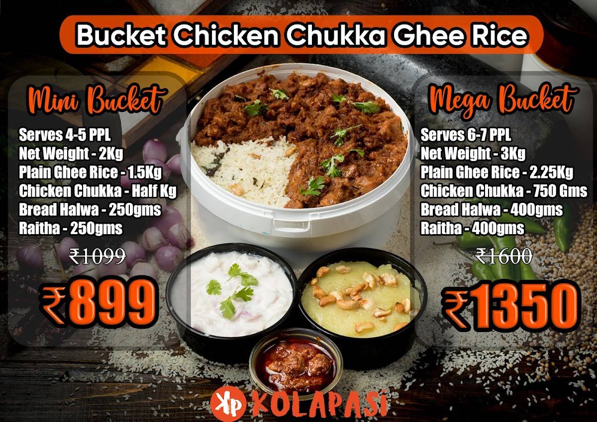Menu at Kolapasi (Peelamedu), Coimbatore, NR Complex