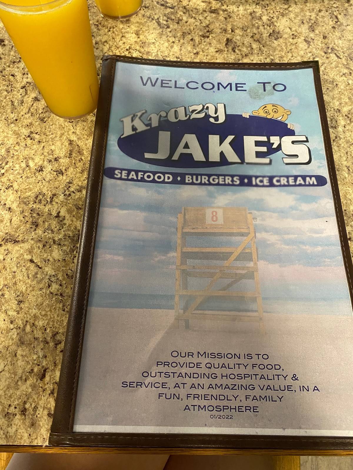 Menu at Krazy Jakes pub & bar, Wilbraham