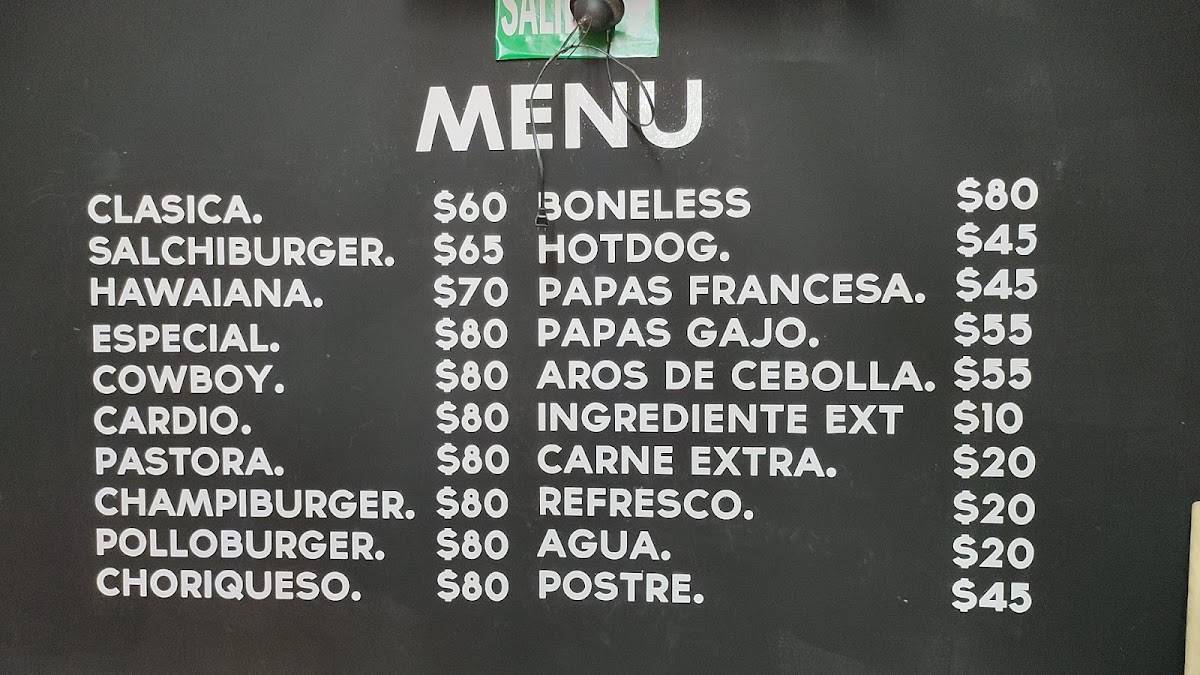 Menu at La Burger Street Food restaurant, Torreón