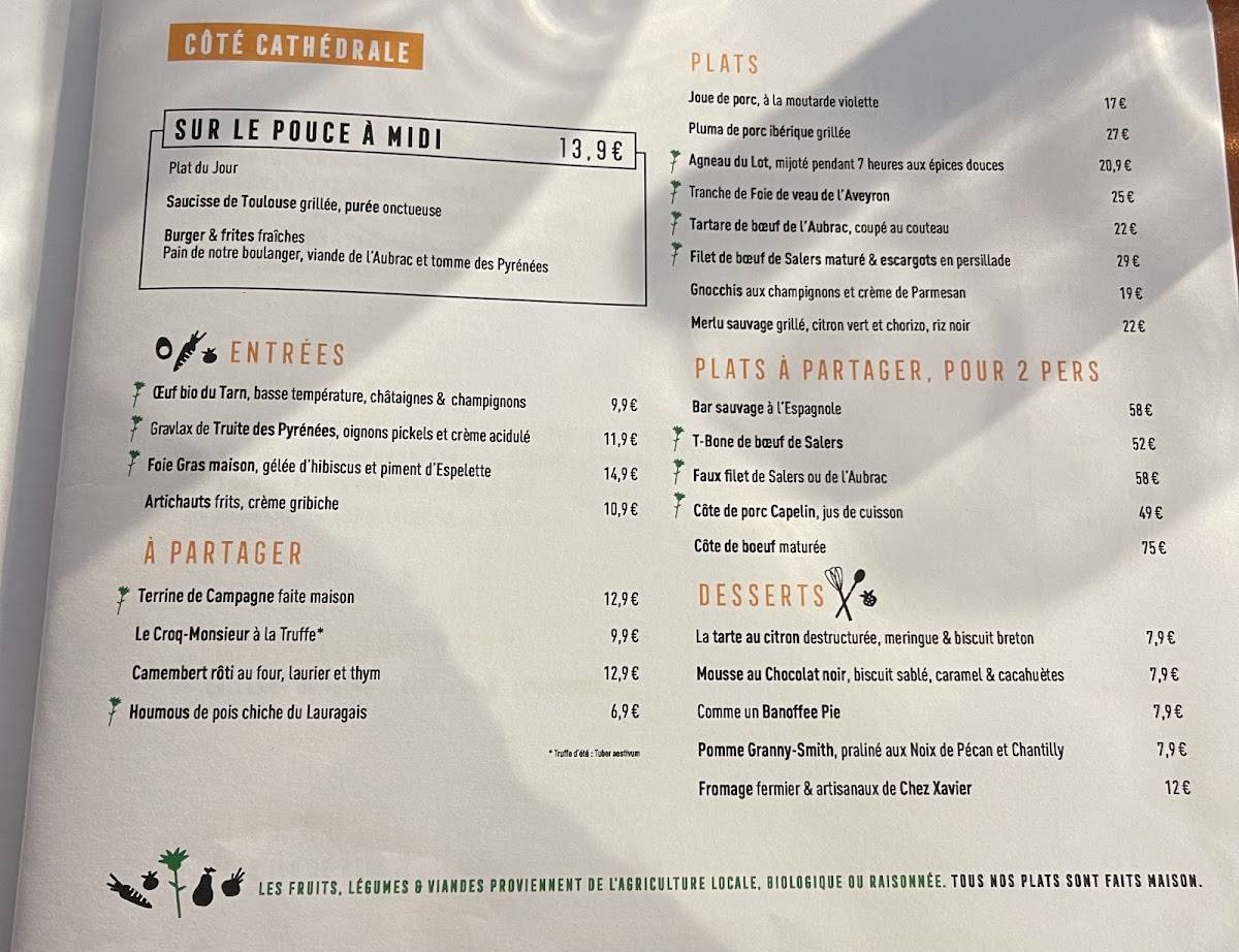 Menu au La Gourmandine - Coté Cathédrale restaurant, Toulouse