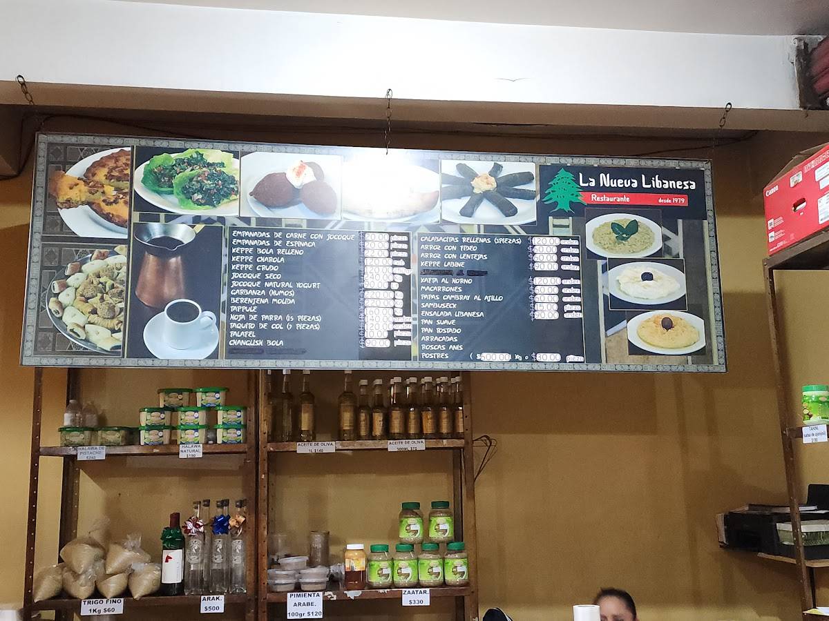 Carta del restaurante La Nueva Libanesa, Ciudad del México, Doctor José ...