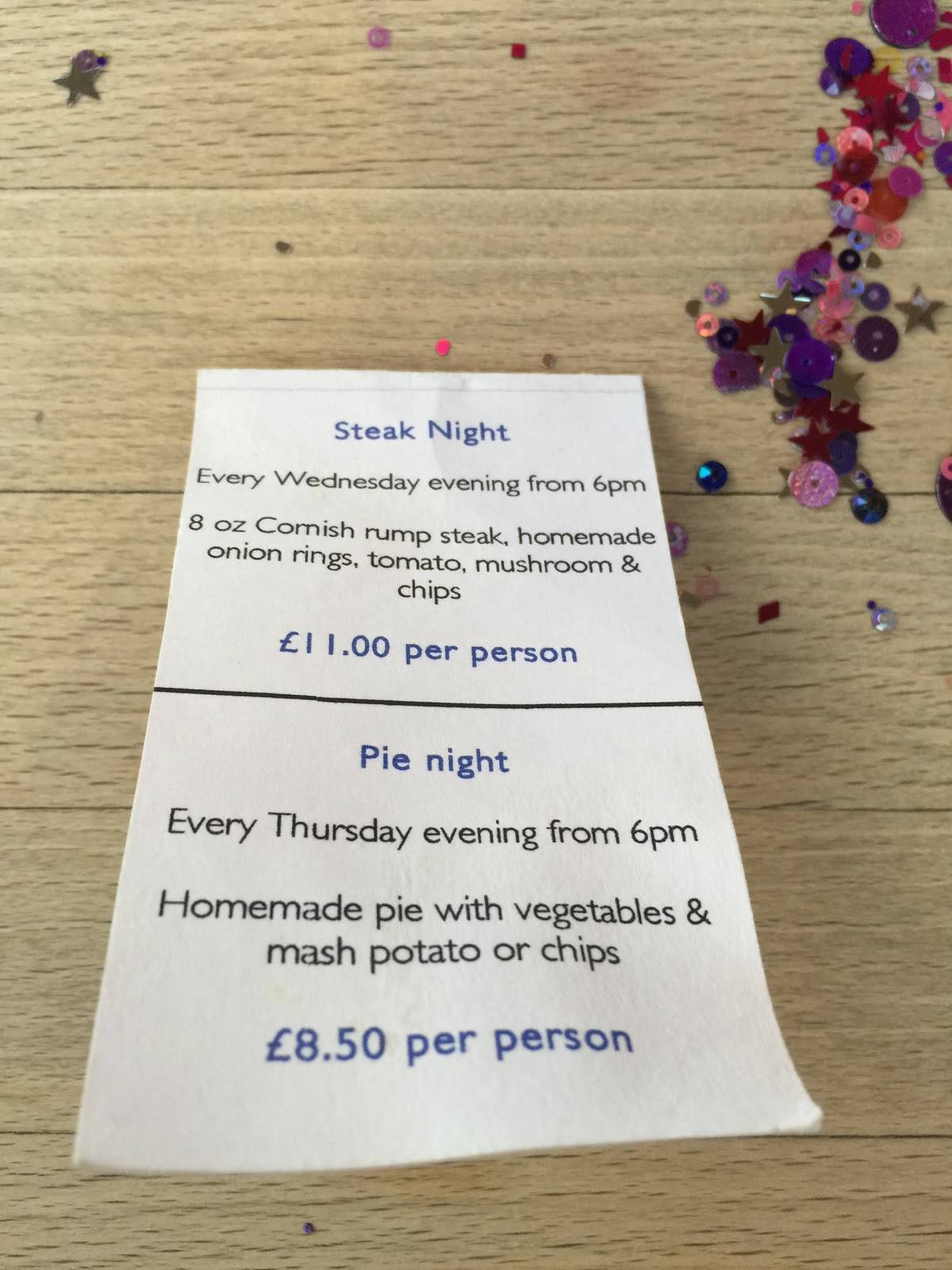 Menu at Lakeside Cafe, Newquay