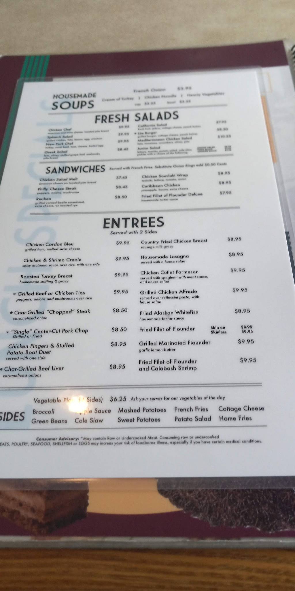 Menu at Landmark Restaurant Diner, Charlotte
