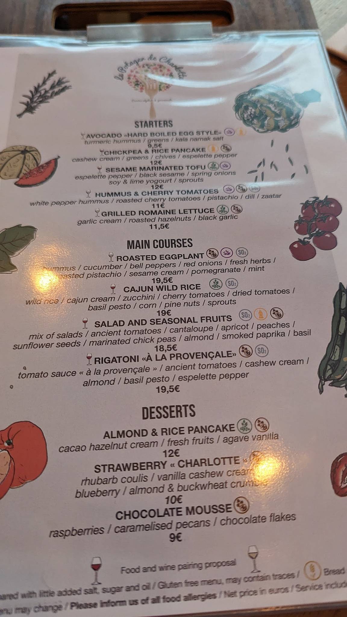 Menu au Le Potager de Charlotte pub et bar, Paris, 12 Rue de la Tour d ...