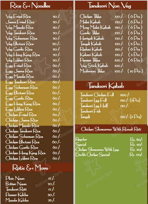 Menu at Lebanese Shawarma Hub, Hyderabad, CCXW+RGJ