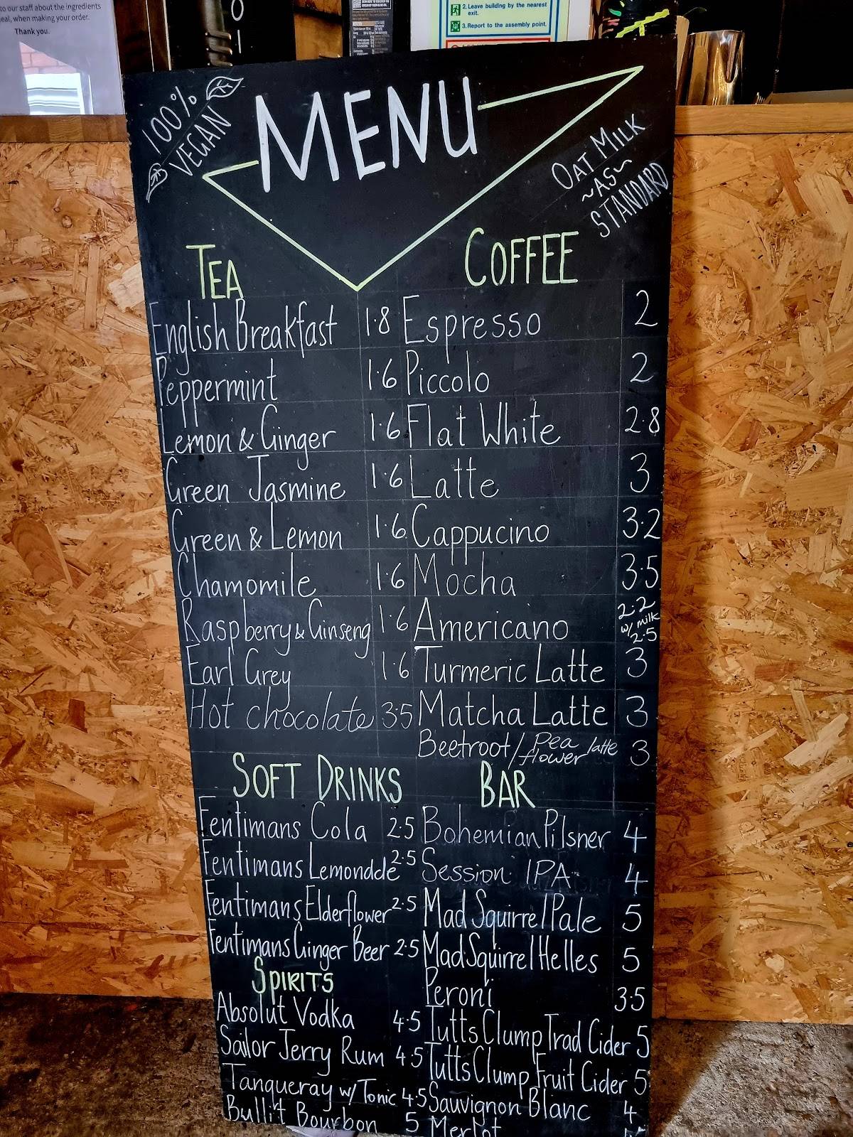 Menu at Loading Bay Cafe, Windsor