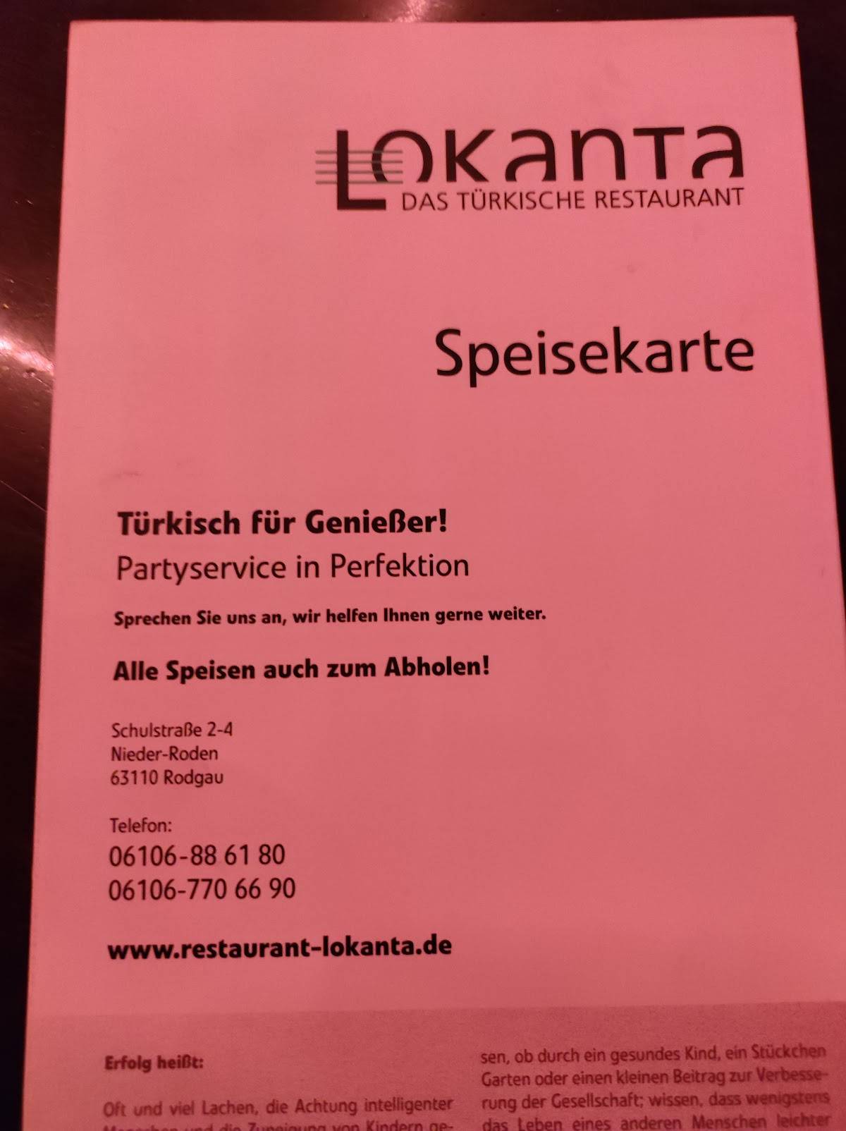 Carta de Lokanta - Das türkische Restaurant, Rodgau