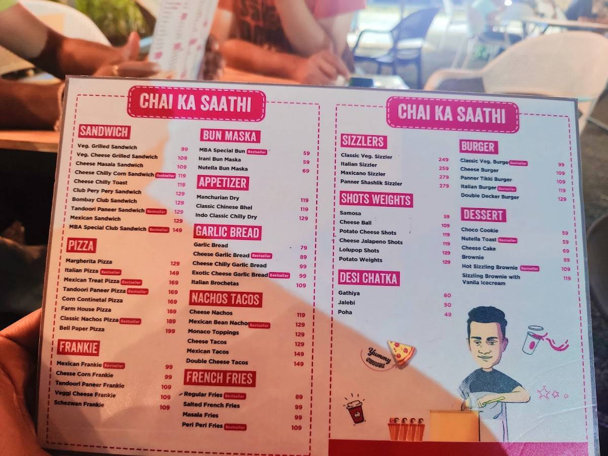 Menu at Basil Valley Cafe, Rajkot