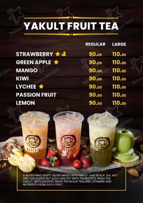 Menu at Mad Cafe, Quezon City