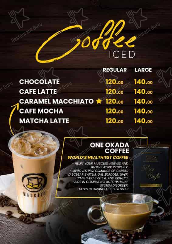 Menu at Mad Cafe, Quezon City