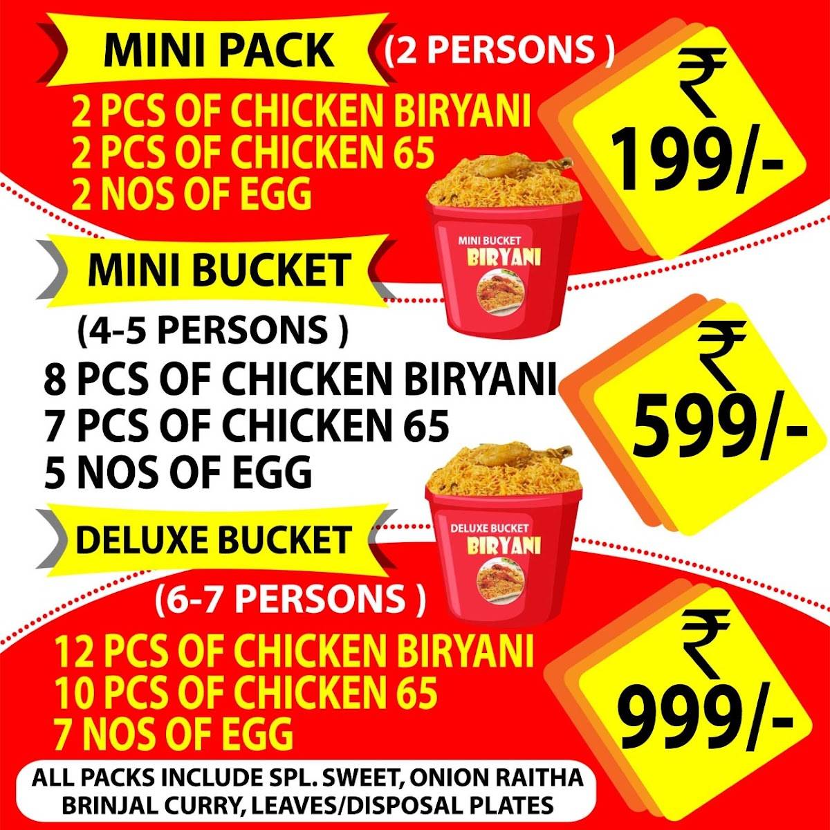 Menu at Madras Bhai Kadai Biryani, Avadi