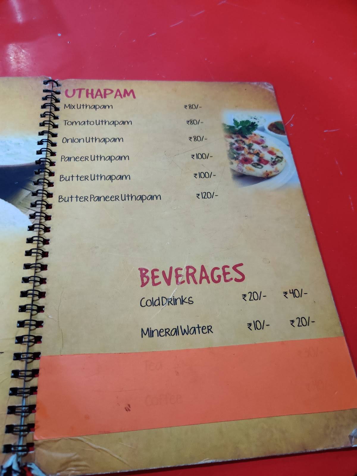 Menu at Madrasi Dosa Hut, Dehradun, 7
