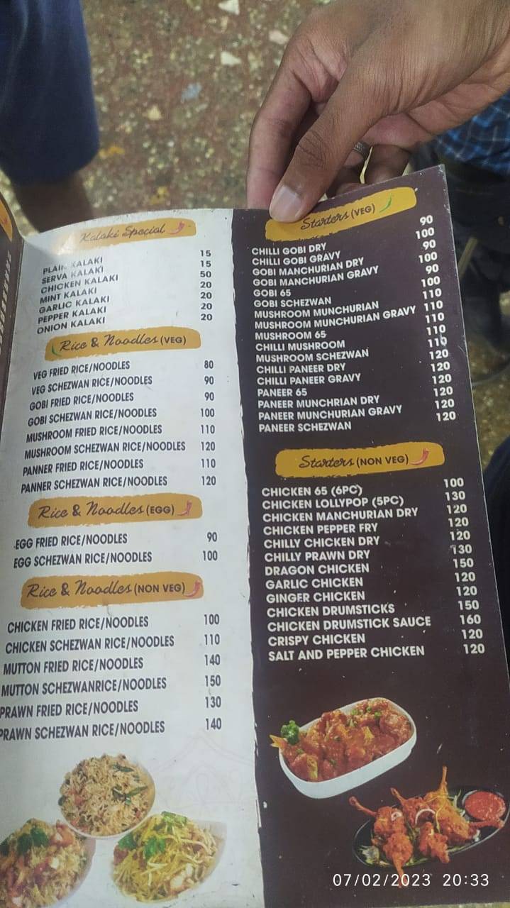 Menu at Madurai Bun Parotta, Chennai