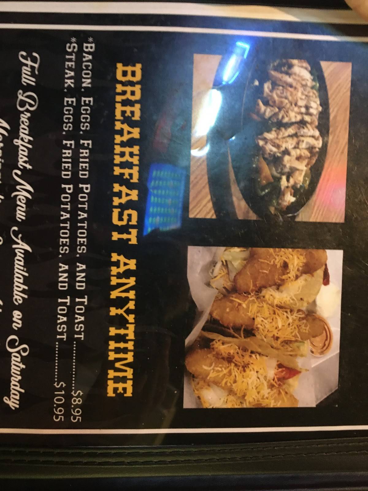 Menu at Main Street Saloon pub & bar, Akron