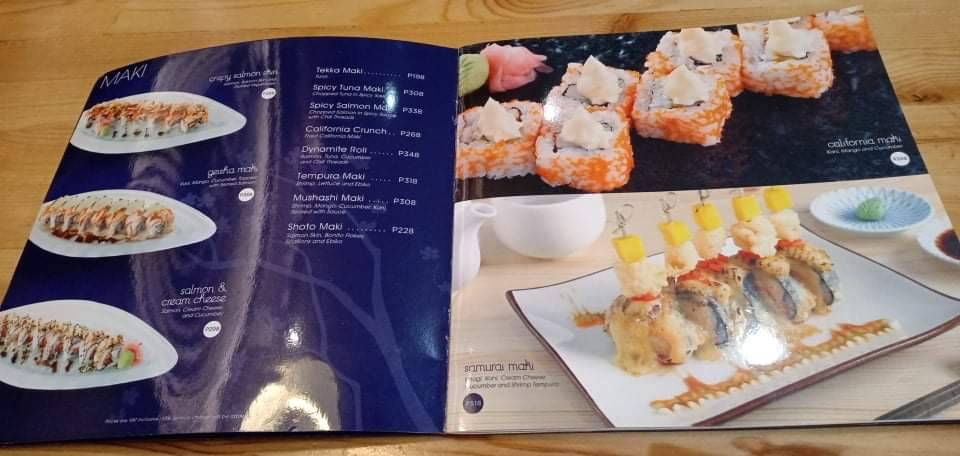 Menu at Koku restaurant, Makati