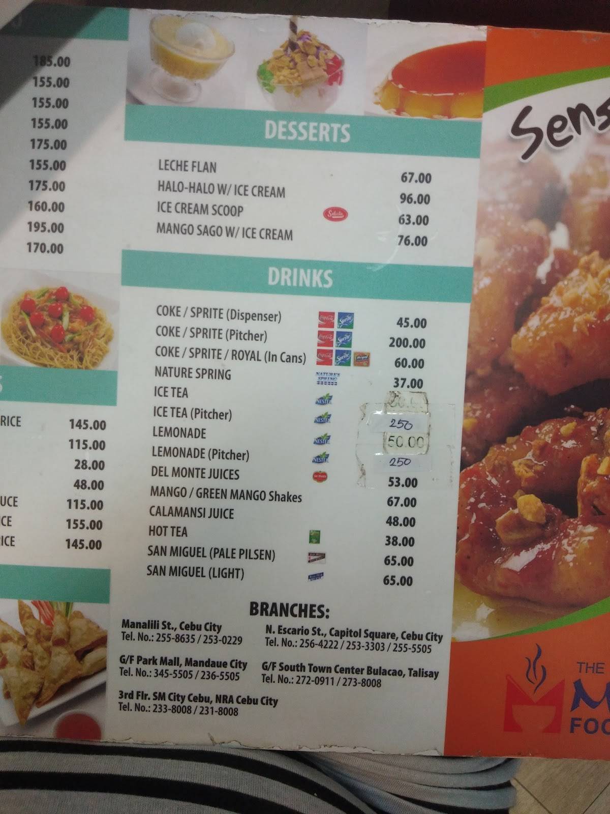 Menu at Manila Foodshoppe - Manalili St. restaurant, Cebu City, Manalili St