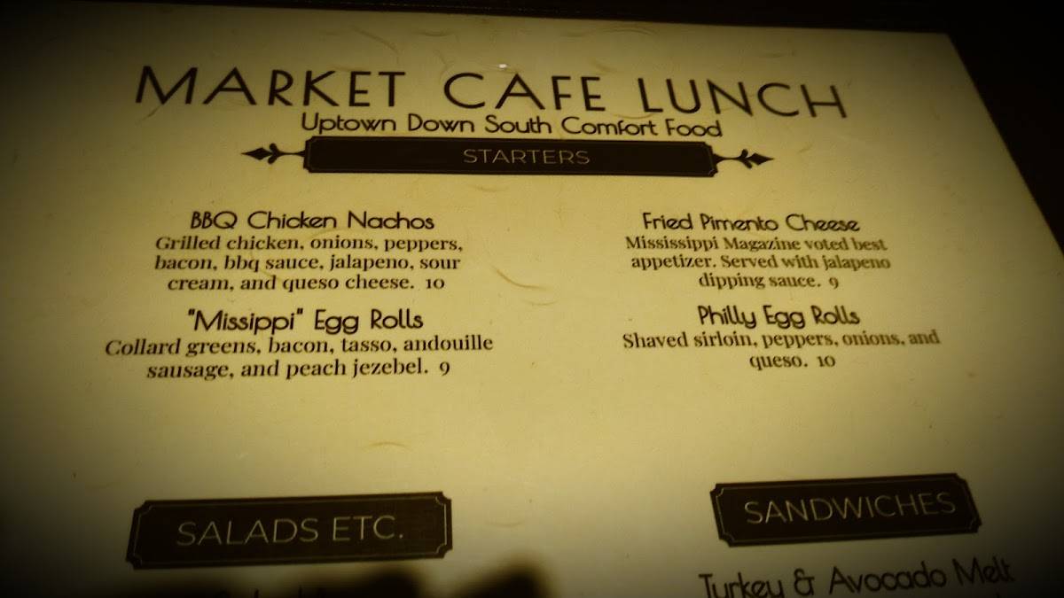 Menu at Market Cafe, Louisville, W Main St