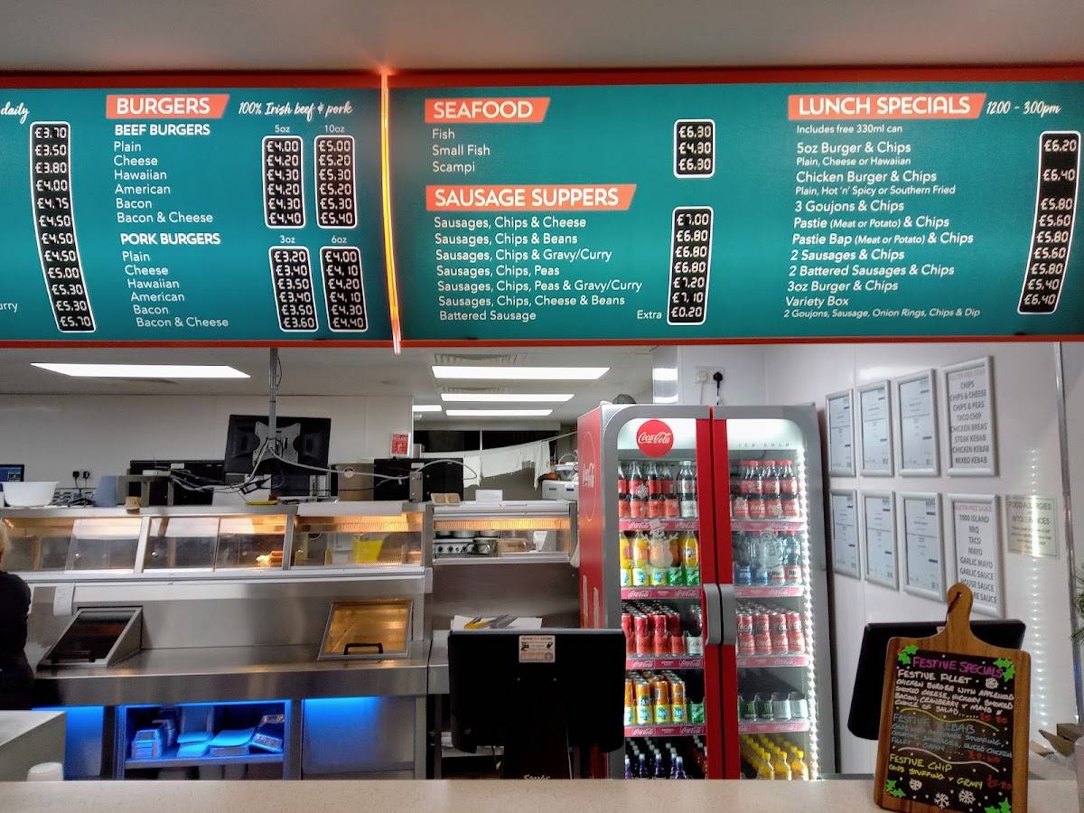 Menu at Maureens Chippy fast food, Ballymena