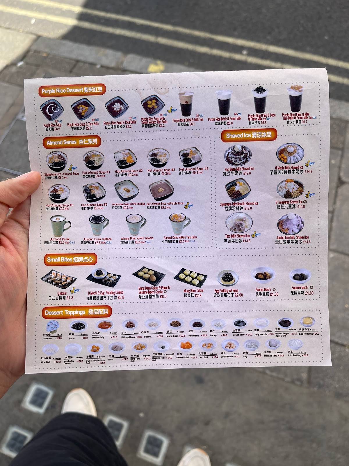 Menu at Meet Fresh restaurant, London