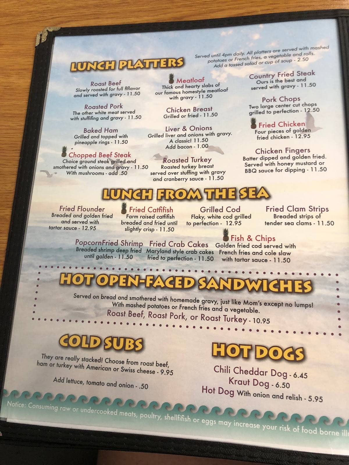 Menu at That Little Restaurant, Melbourne