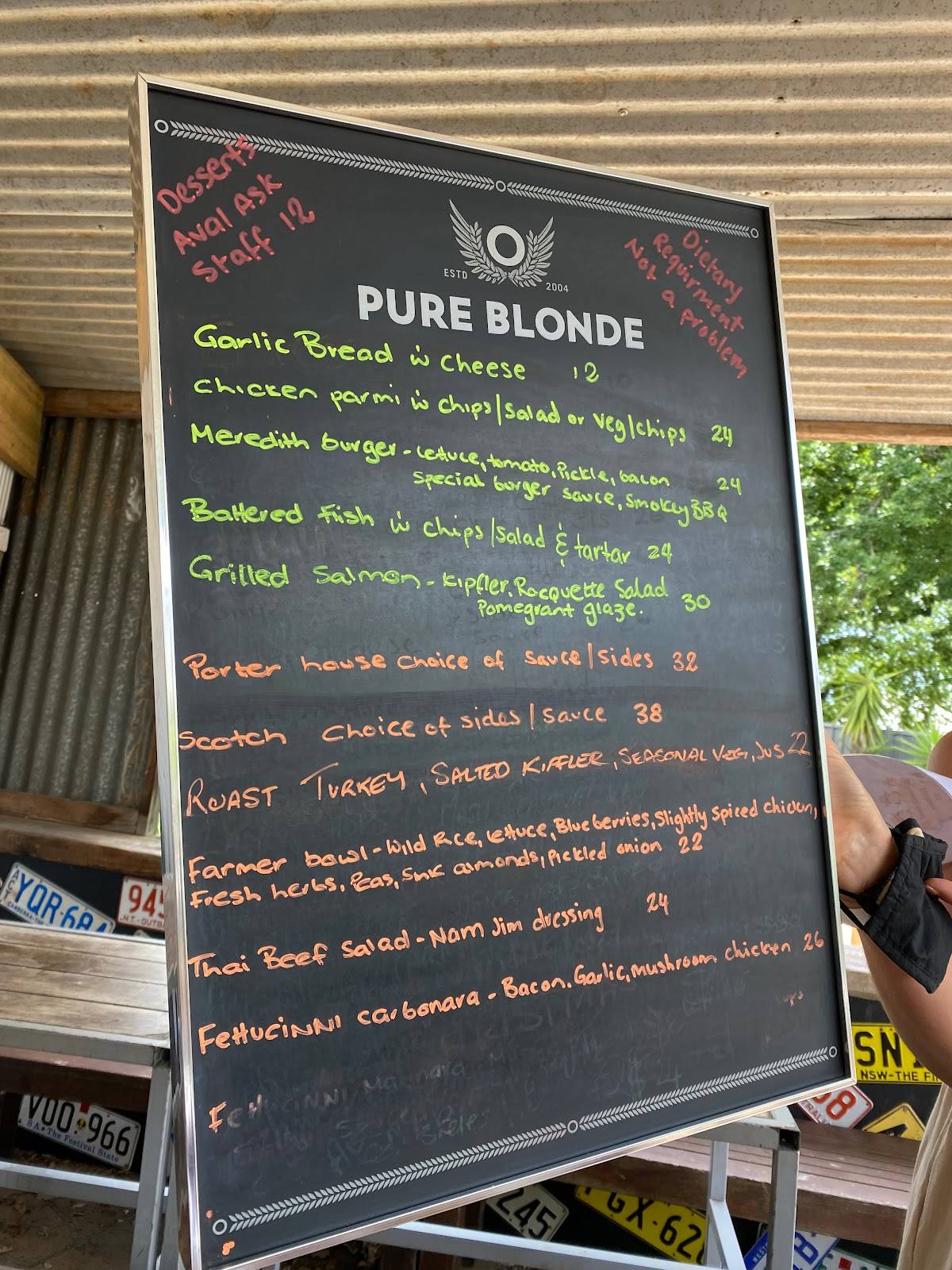 Menu at Meredith Hotel ( TOP PUB ), Meredith