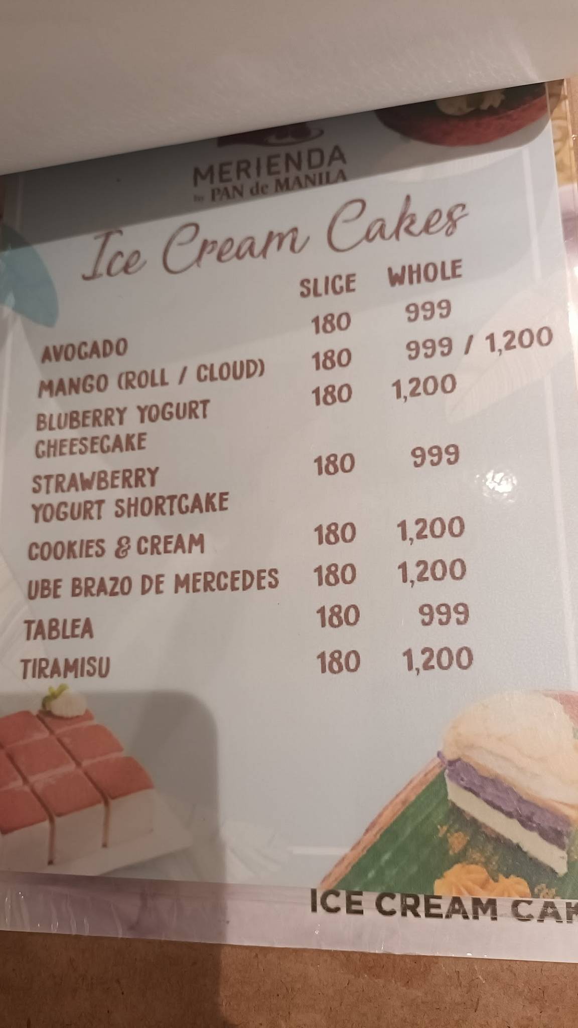 Menu at Merienda by Pan de Manila restaurant, Pasig