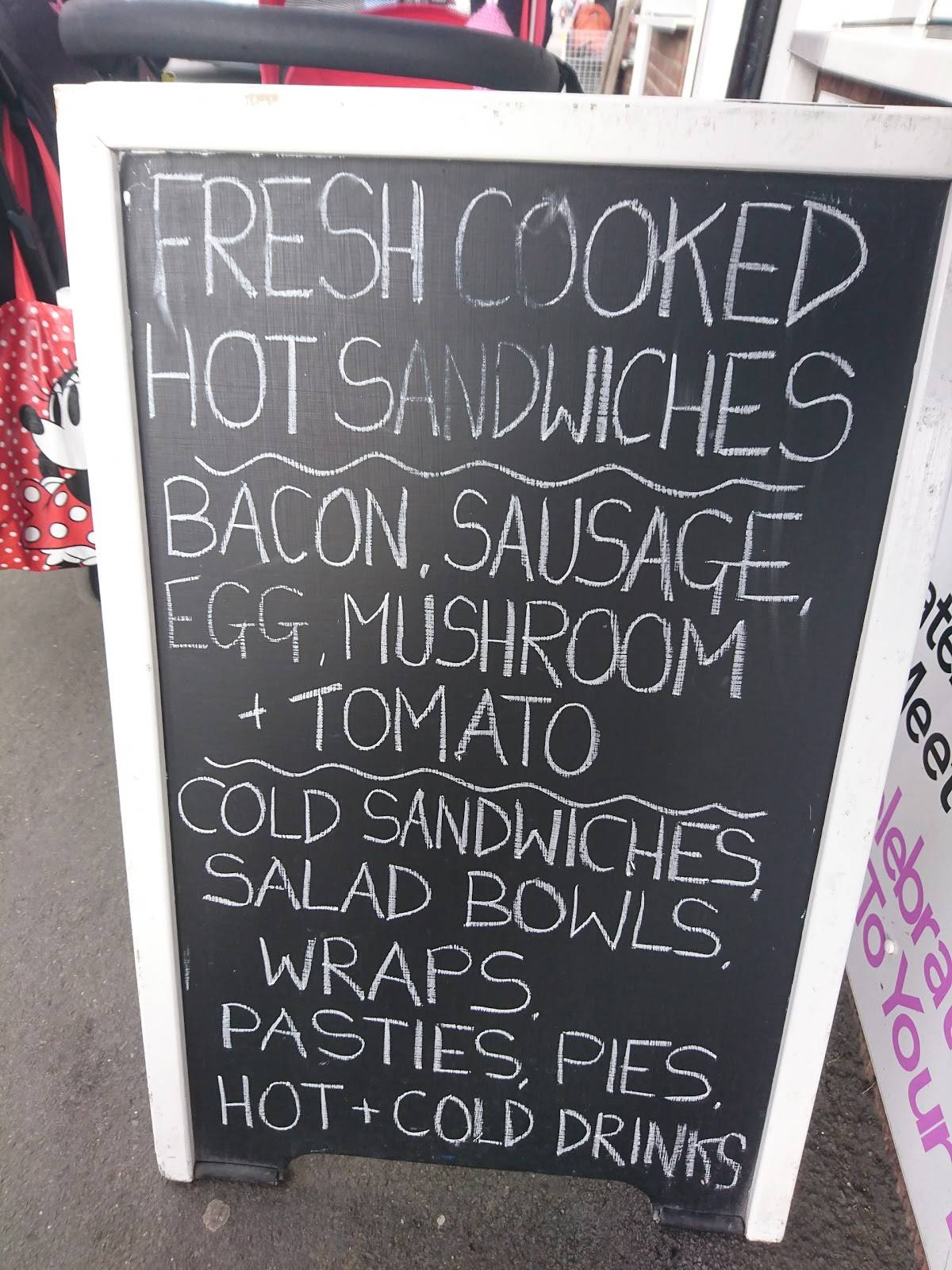 Menu at Milner's Home Made Bakery, Bridlington