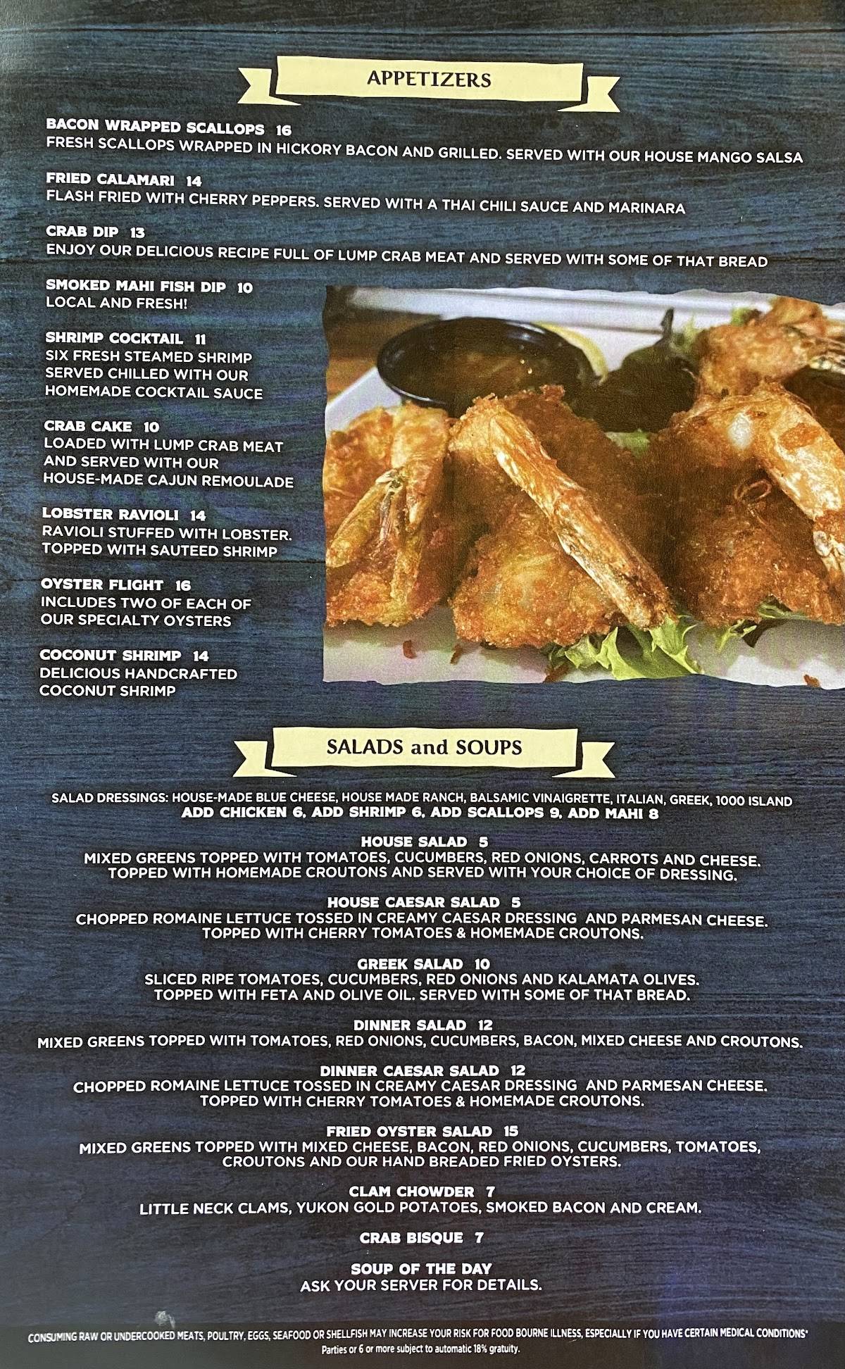 Menu at Hidden Anchor Tiki Bar & Grill, Tarpon Springs