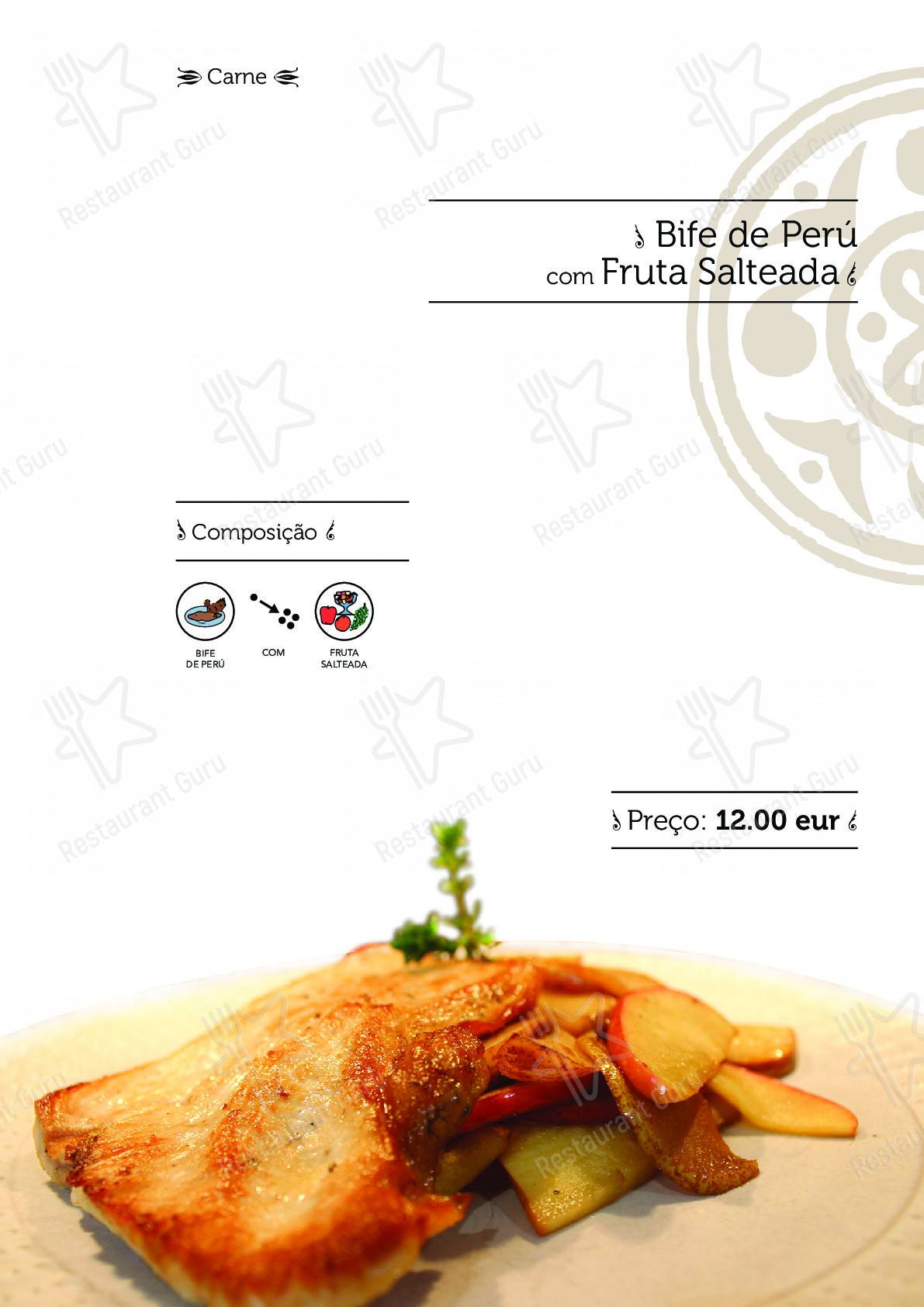 Menu em Mosteiro do Leitão restaurante, Batalha, IC2