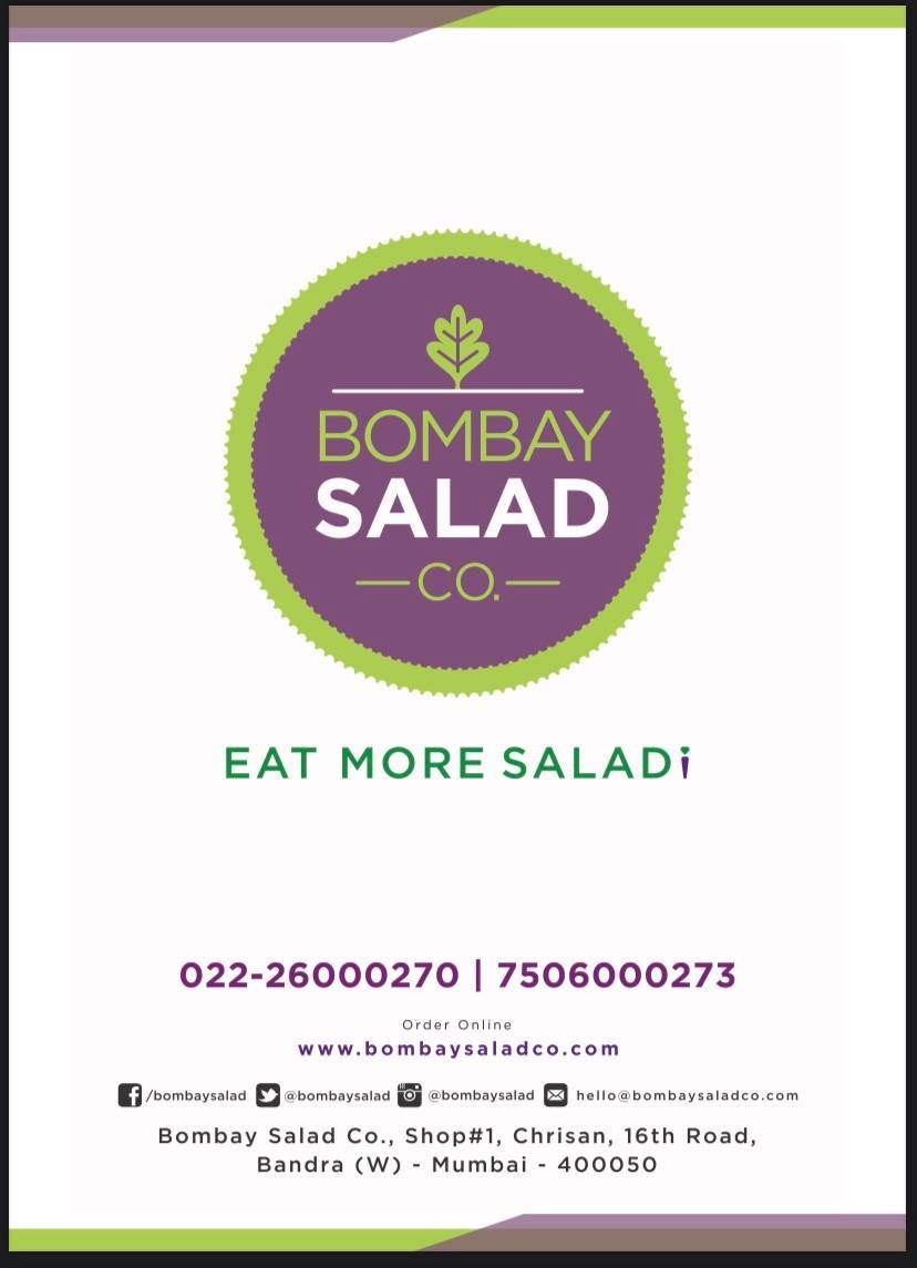 Menu at Bombay Salad Co., Mumbai, Shop No