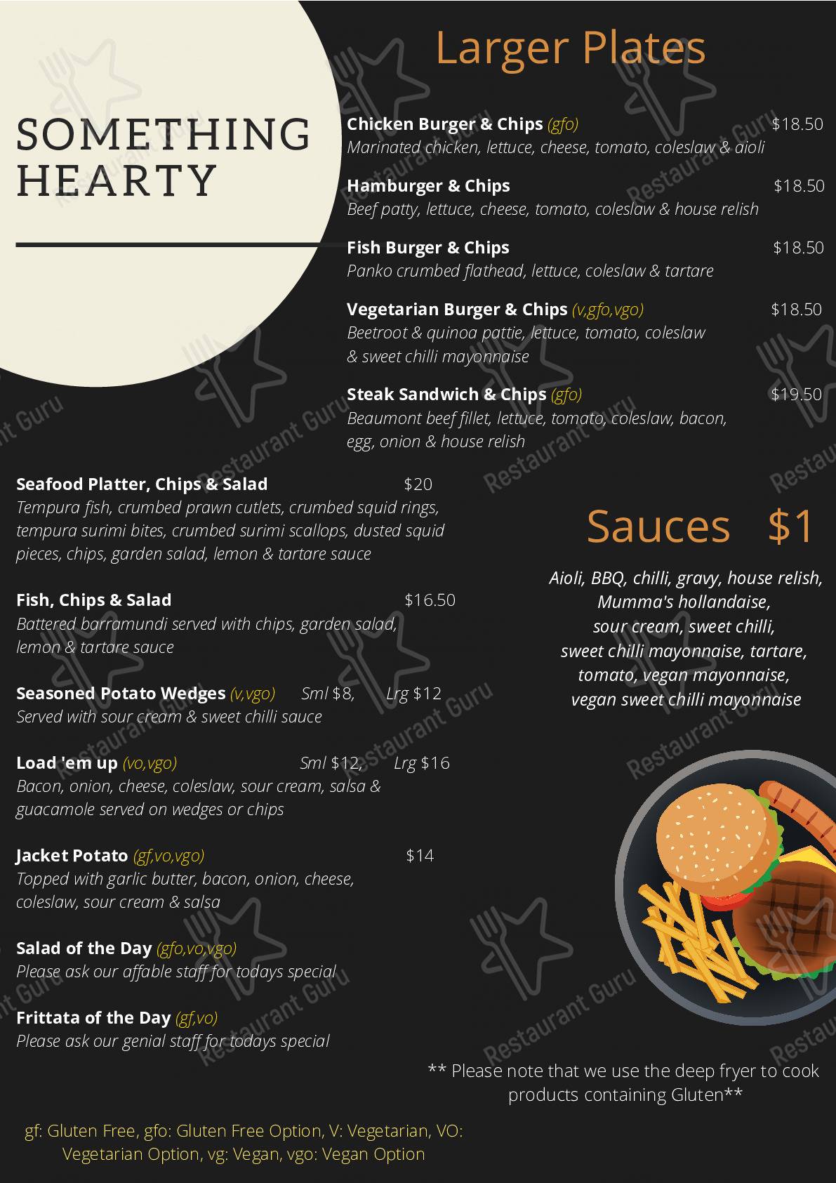 Menu at Mumma Buzz Cafe 'N' Takeaway, Deloraine