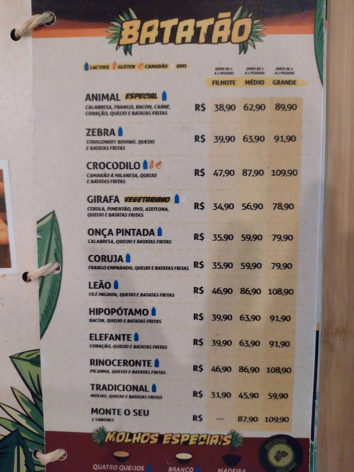 Menu em Mundo Animal Lanchonete Temática - Bento Gonçalves pub & Bar ...