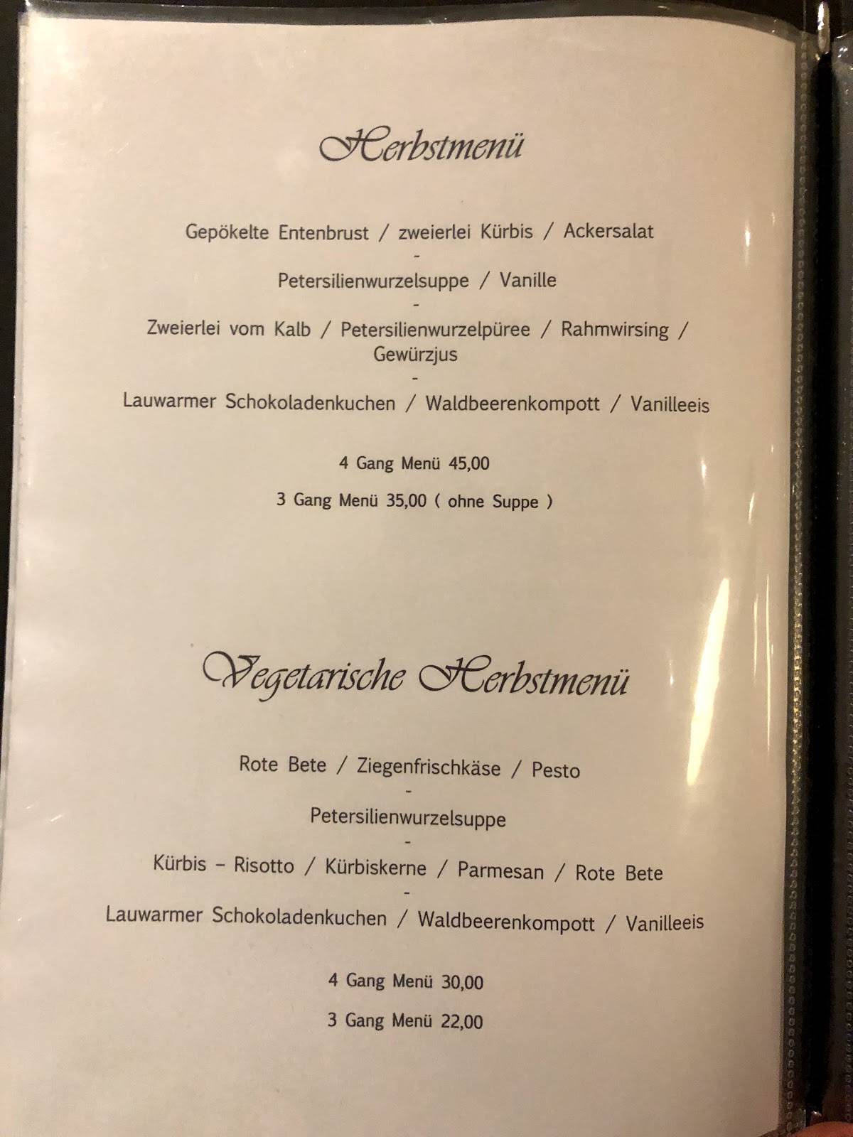Carta de Neos - Restaurant & Weinbar, Cochem