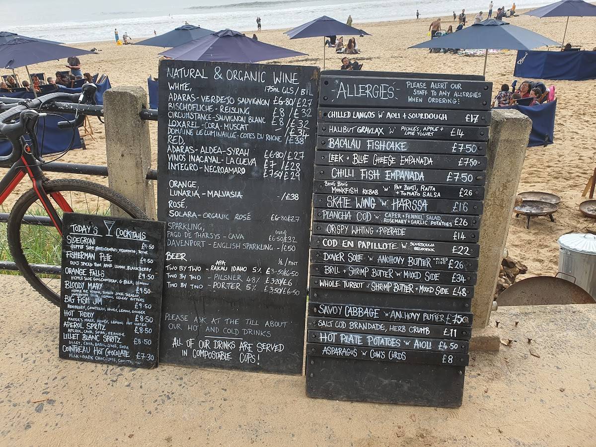 Menu at Riley's Fish Shack restaurant, Tynemouth