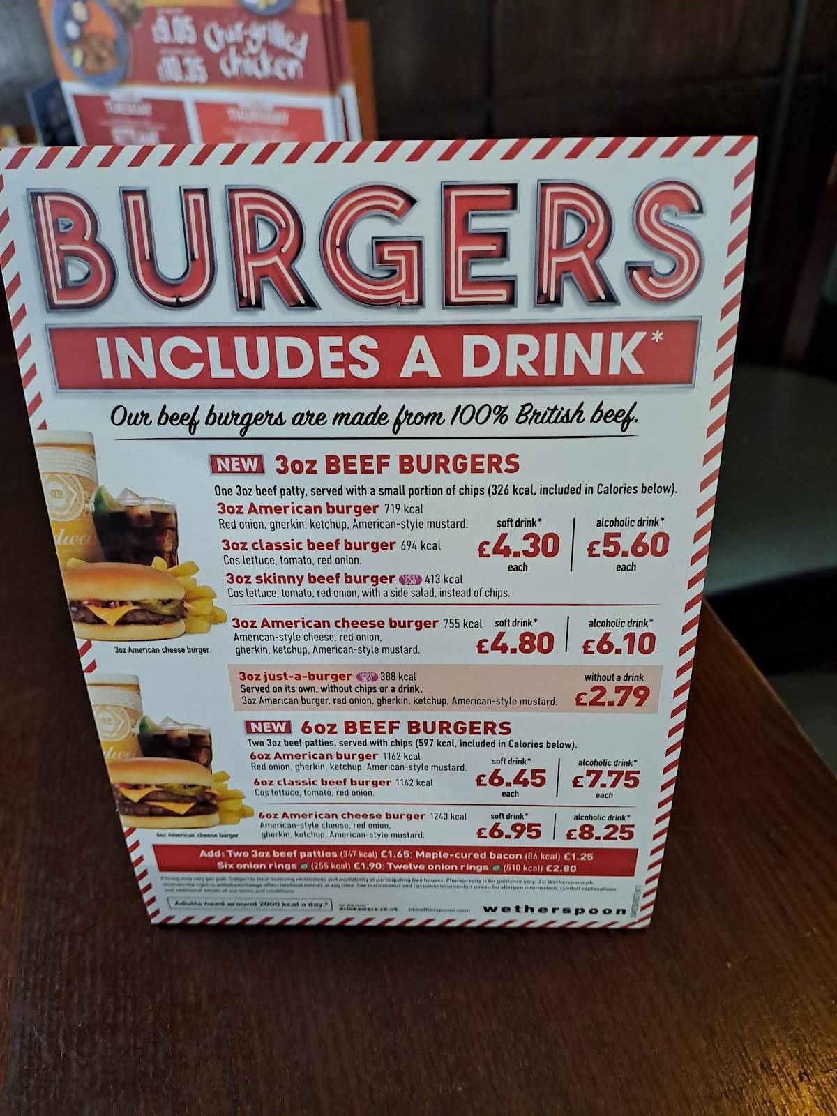 Menu at The Queen of Iceni - JD Wetherspoon pub & bar, Norwich