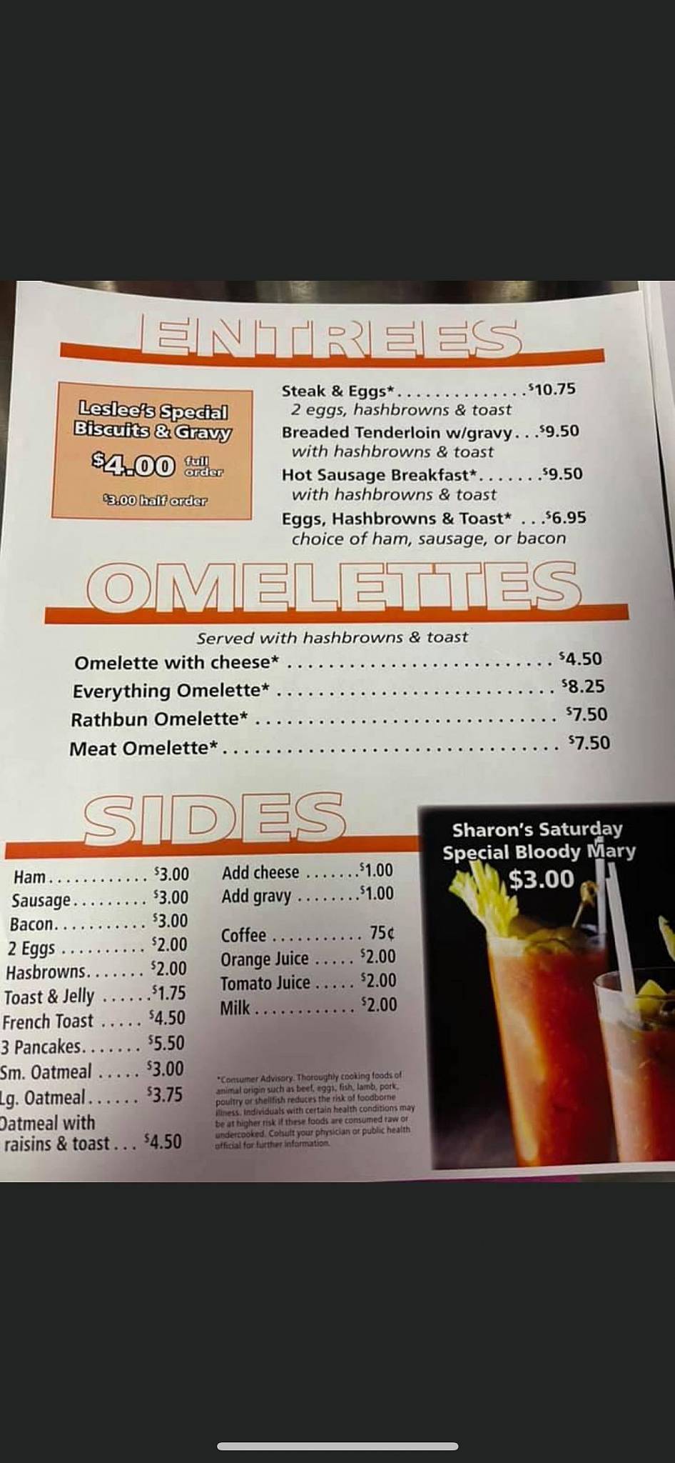 Menu at Norwood Bar & Grill, Des Moines