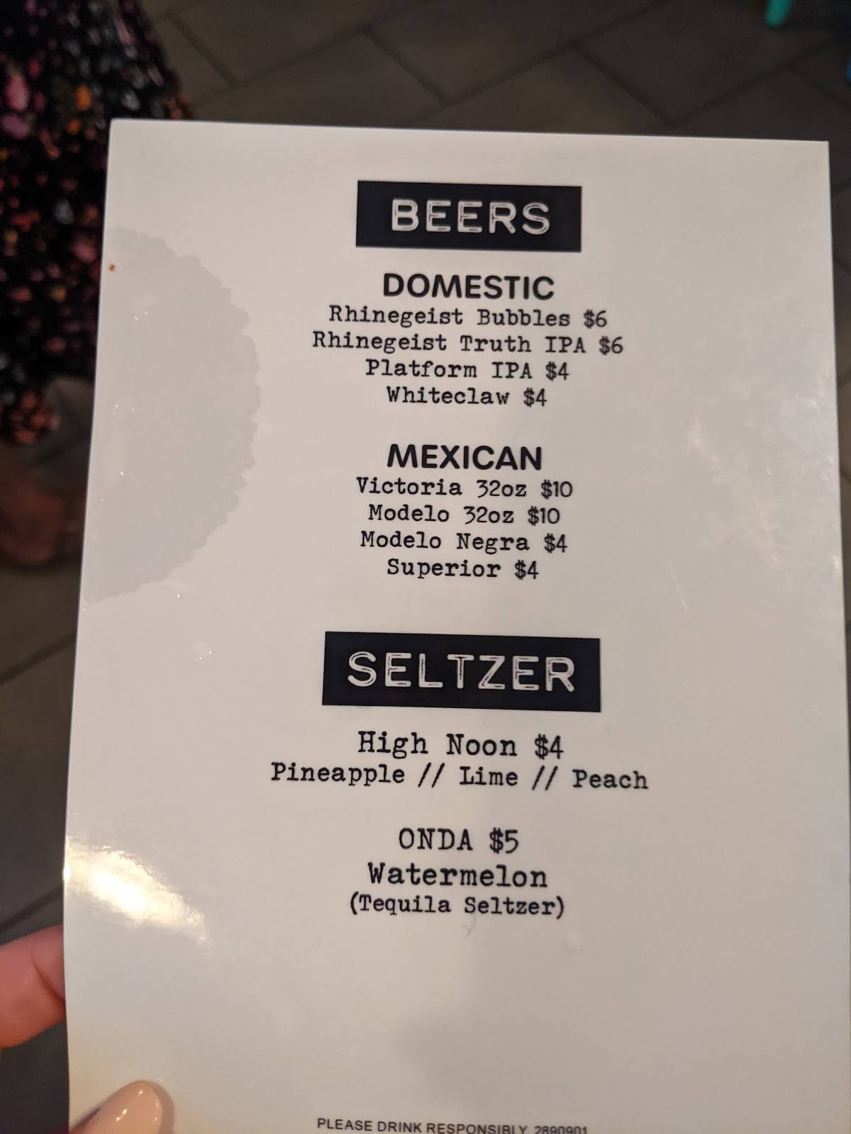 Menu at OLLA Taqueria restaurant, Covington
