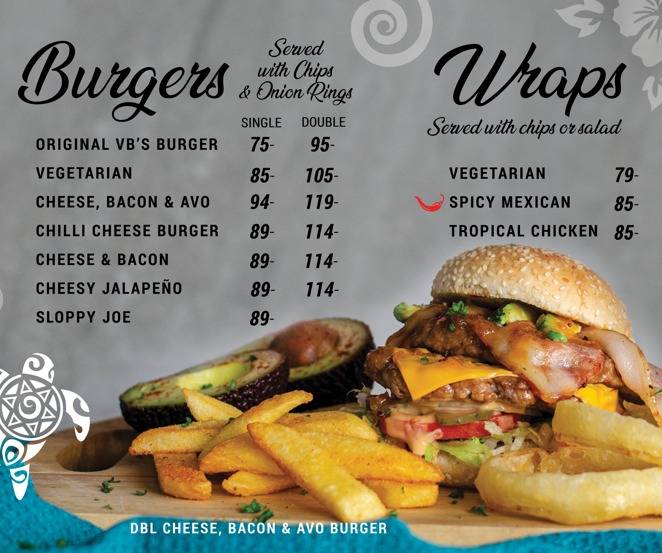 Menu at On Point Waterfront restaurant, Durban
