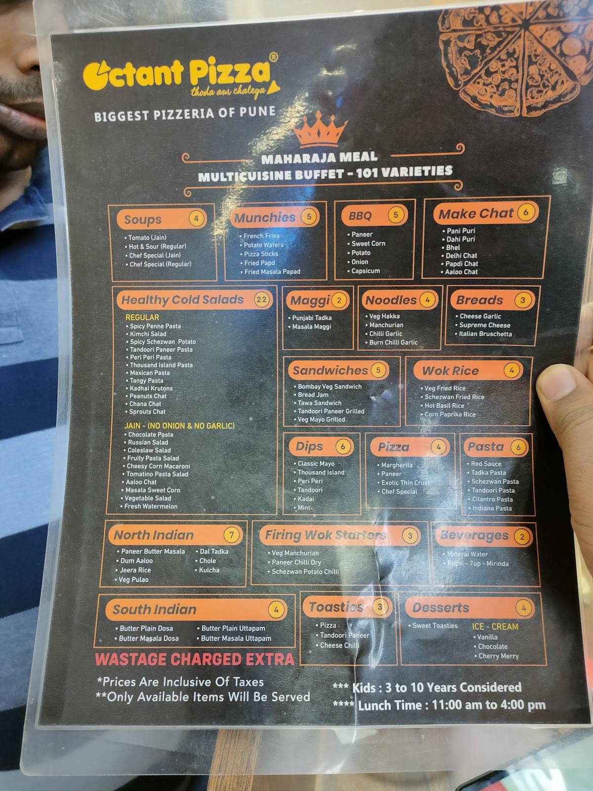 Menu at Octant Pizza Seasons Mall Pune, Pune